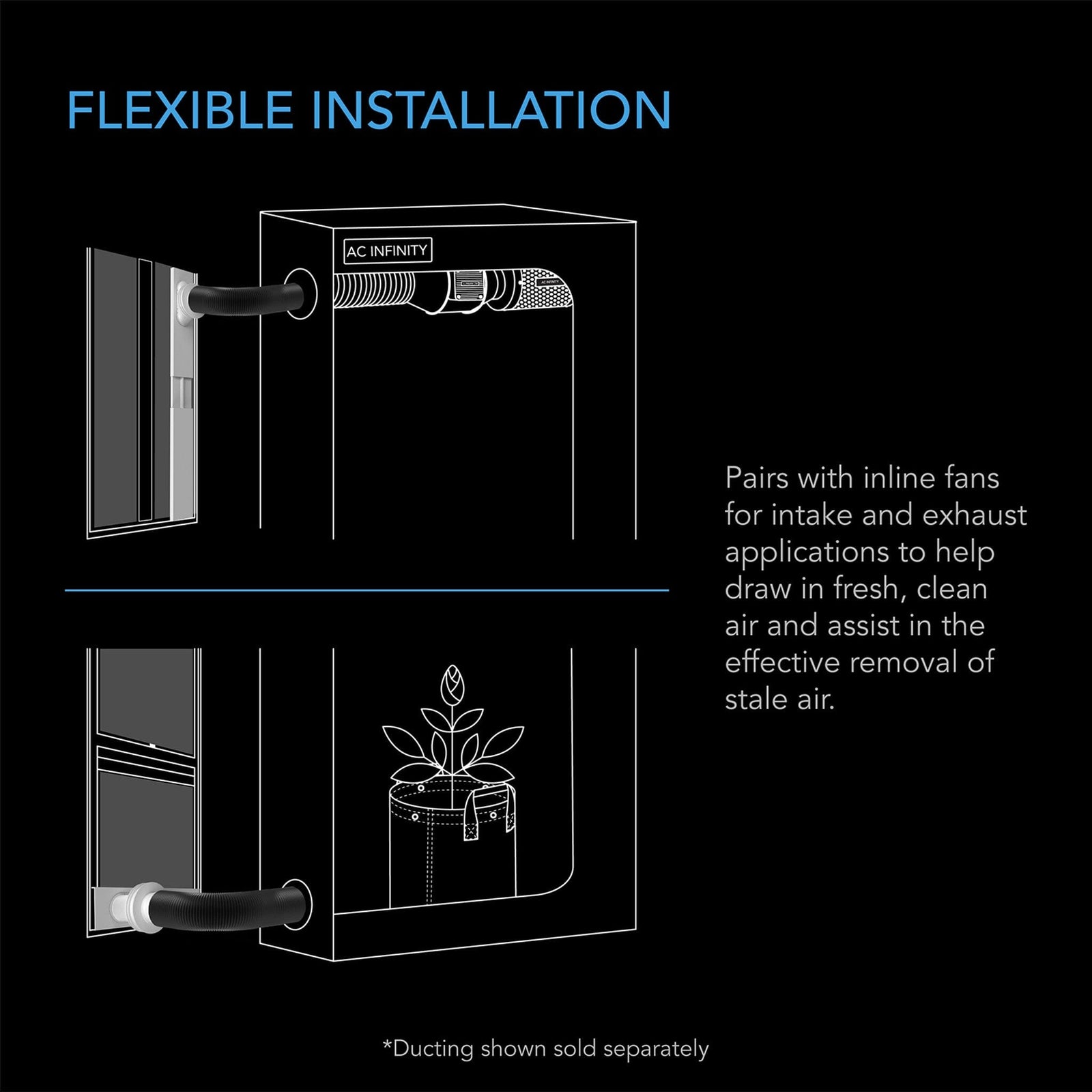 Window Duct Kit, Adjustable Vent Port for Inline Fans – Quick Bloom Lights